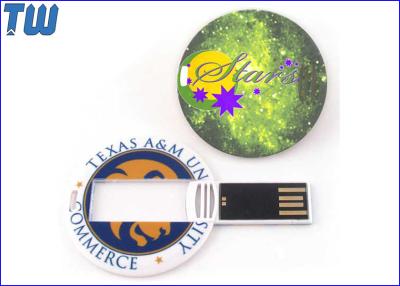 China Mini Round Medal Card 64GB Pen Drive Stick Full Color Custom Printing for sale