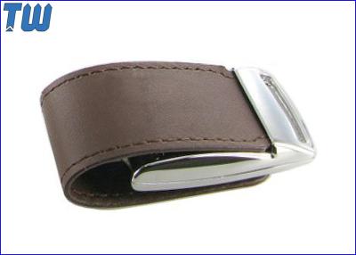China Noble Delicate PU Leather 64GB Pen Drive USB Storage Device Magnet Connected for sale
