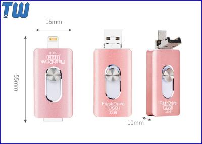 China 3 Interface Sliding OTG USB 2.0 8GB Pendrives Memory Disk Smart Phone for sale