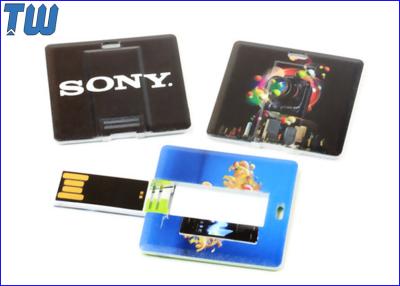 China Bulk Plastic Mini Square Card 64GB Pen Drive Full Color Digital Printing for sale
