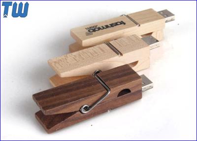 China Natural Material Clothes Clip 128GB Pendrives USB Multi Function for sale