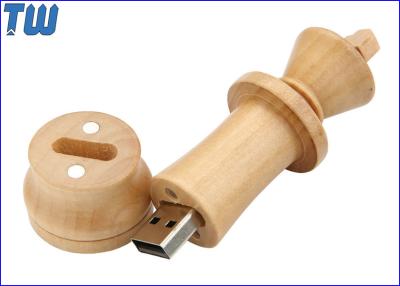 China 1:1 Copy Wooden Chess 2GB Thumb Drives Flash Promotional Gift for sale