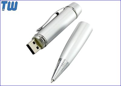 China Ballpoint Pen USB 128GB Thumb Drives Copper Material Smooth Writing for sale