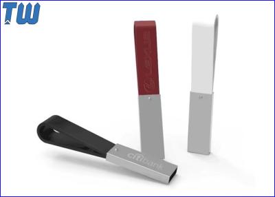 China Soft Leather Ring Stick 64GB USB Flash Drive Personalized Memory Device for sale