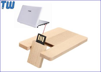 China Solid Wood Credit Card Name Card 4GB Thumbdrive Disk Customized Printing for sale