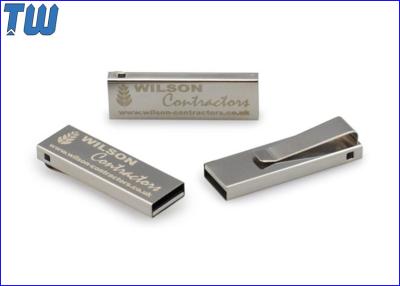 China Customized Slim Full Metal Tie Clip 2GB USB Memory Stick Pendrives for sale