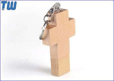 China Christmas Gifts Wooden Cross 2GB USB Memory Stick Thumbdrives for sale