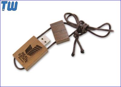 China Any Length Lanyard Wooden Personalized Dog Tag 4GB USB Memory Stick for sale