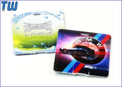 China Personalized Printing Mini Square Card 16GB USB Memory Stick Drive for sale