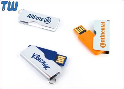 China Glossy Silver USB Flash Memory 180 Degree Rotating Free with Small Key Ring for sale