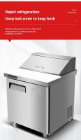 China Stainless Steel 201 Pizza Prep Refrigerator with Automatic Defrost and Adjustable Thermostat for sale