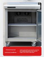 China Stainless Steel 201 Commercial Fridge Freezer with Adjustable Thermostat and Brand Compressor Pizza Prep Table for sale