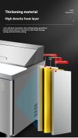 China Stainless Steel 201 Commercial Fridge Freezer with Adjustable Thermostat and Brand Compressor Pizza Prep Table for sale