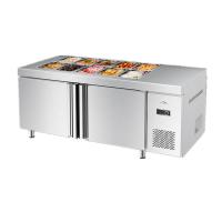 China Stainless Steel Pizza Preparation Table with Adjustable Thermostat and Frost-Free Commercial Kitchen Refrigerator for sale