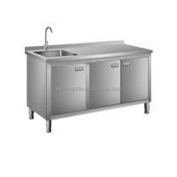China Heavy-Duty 300 kg/㎡ Load Capacity Stainless Steel Sink with Adjustable Height Legs and Corrosion Resistance for Commercial Kitchens for sale