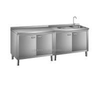 China Heavy-Duty 300 kg/㎡ Load Capacity Stainless Steel Sink with Adjustable Height Legs and Corrosion Resistance for Commercial Kitchens for sale
