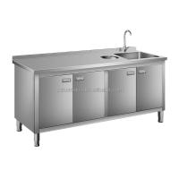 China Heavy Duty Stainless Steel Sink with Self-Cleaning Coating and Adjustable Height Legs for Commercial Kitchen for sale