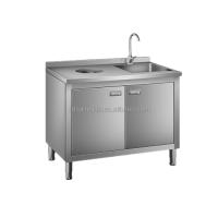 China Stainless Steel Storage Cabinet with 300 kg/㎡ Load Capacity Adjustable Height Legs and Corrosion Resistance for Commercial Kitchens for sale