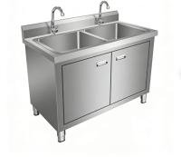 China Corrosion Resistant Stainless Steel Sink with Adjustable Height Legs and Heavy-Duty Capacity for Commercial Kitchens for sale