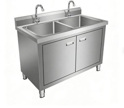 China Corrosion Resistant Stainless Steel Sink with Adjustable Height Legs and Heavy-Duty Capacity for Commercial Kitchens for sale