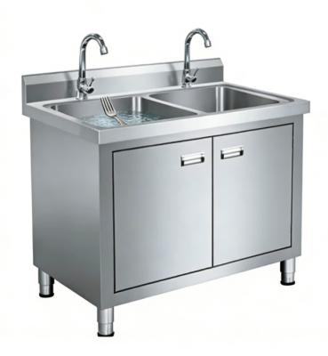 China Stainless Steel Commercial Kitchen Sink with Adjustable Height Legs, Corrosion Resistance, and Heavy-Duty Capacity for sale