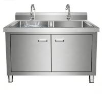 China Stainless Steel Sink Cabinet with Corrosion Resistance Adjustable Height Legs and Heavy-Duty Capacity for Mobile Catering Units for sale