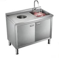 China Stainless Steel Sink Worktable with Adjustable Height Legs, Corrosion Resistance, and Heavy-Duty Capacity for Commercial Kitchens for sale