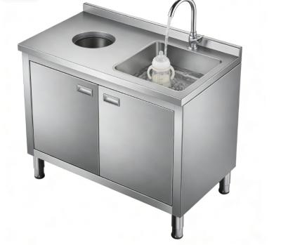 China Corrosion Resistant Stainless Steel Sink with Adjustable Height Legs and Heavy-Duty Capacity for Commercial Kitchens for sale
