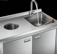 China Corrosion Resistant Stainless Steel Sink with Adjustable Height Legs and Heavy-Duty Capacity for Commercial Kitchens for sale
