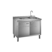 China Corrosion Resistant Stainless Steel Sink with Adjustable Height Legs and Heavy-Duty Capacity for Commercial Kitchens for sale
