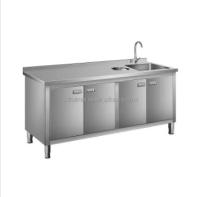 China Heavy-Duty Stainless Steel Sink Cabinet with Corrosion Resistance and Adjustable Height Legs for Commercial Kitchens for sale