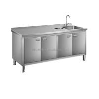China Heavy-Duty Stainless Steel Sink Cabinet with Corrosion Resistance and Adjustable Height Legs for Commercial Kitchens for sale