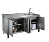 China Stainless Steel Sink Worktable with Adjustable Height Legs, Corrosion Resistance, and Heavy-Duty Capacity for Commercial Kitchens for sale