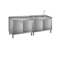 China Stainless Steel Sink Worktable with Adjustable Height Legs, Corrosion Resistance, and Heavy-Duty Capacity for Commercial Kitchens for sale