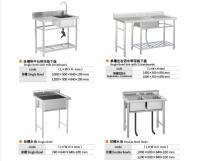 China Heavy-Duty Corrosion Resistant Stainless Steel Commercial Kitchen Sink with Adjustable Height Legs for sale