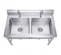 China Corrosion Resistant Stainless Steel Double Kitchen Sink with Adjustable Height Legs and Heavy-Duty Capacity for sale