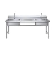 China Stainless Steel Commercial Kitchen Sink with Corrosion Resistance Adjustable Height Legs and Heavy-Duty Capacity for sale