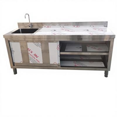 China Outdoor Portable Stainless Steel Sink with Adjustable Height Legs and 300 kg/㎡ Load Capacity for Commercial Kitchen Storage for sale