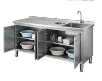 China Outdoor Portable Stainless Steel Sink with Adjustable Height Legs and 300 kg/㎡ Load Capacity for Commercial Kitchen Storage for sale
