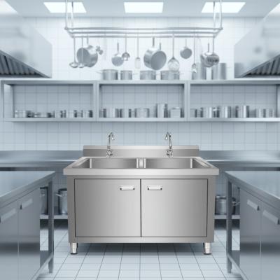 China Stainless Steel Sink with Corrosion Resistance Adjustable Height Legs and Heavy-Duty Capacity for Commercial Kitchens for sale
