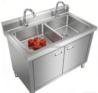 China Stainless Steel Sink with Corrosion Resistance Adjustable Height Legs and Heavy-Duty Capacity for Commercial Kitchens for sale