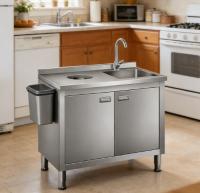 China Stainless Steel Sink with Corrosion Resistance Adjustable Height Legs and Heavy-Duty Capacity for Commercial Kitchens for sale