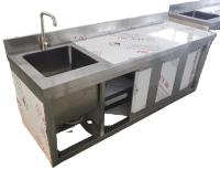 China Commercial Kitchen Sink with Corrosion Resistance Adjustable Height Legs and Heavy-Duty Capacity for sale