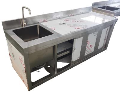 China Commercial Kitchen Sink with Corrosion Resistance Adjustable Height Legs and Heavy-Duty Capacity for sale