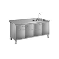 China Custom Multi-functional Stainless Steel Kitchen Workstation with Adjustable Height Legs and Heavy-Duty Capacity for sale