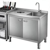 China Adjustable Height Legs Corrosion Resistant Stainless Steel Sink with 300 kg/㎡ Load Capacity for Commercial Kitchen Storage for sale