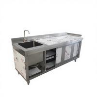 China Corrosion Resistant Stainless Steel Sink with Adjustable Height Legs and Heavy-Duty Capacity for Commercial Kitchens for sale