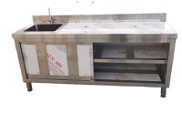 China Corrosion Resistant Stainless Steel Sink with Adjustable Height Legs and Heavy-Duty Capacity for Commercial Kitchens for sale