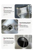 China Thick Stainless Steel Anti-rust Commercial Kitchen Sink with Adjustable Height Legs and Storage Cabinet for sale
