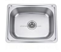 China Stable 304 Stainless Steel Commercial Kitchen Sink with Fire-Retardant Coating and 500 kg/㎡ Load Capacity for sale